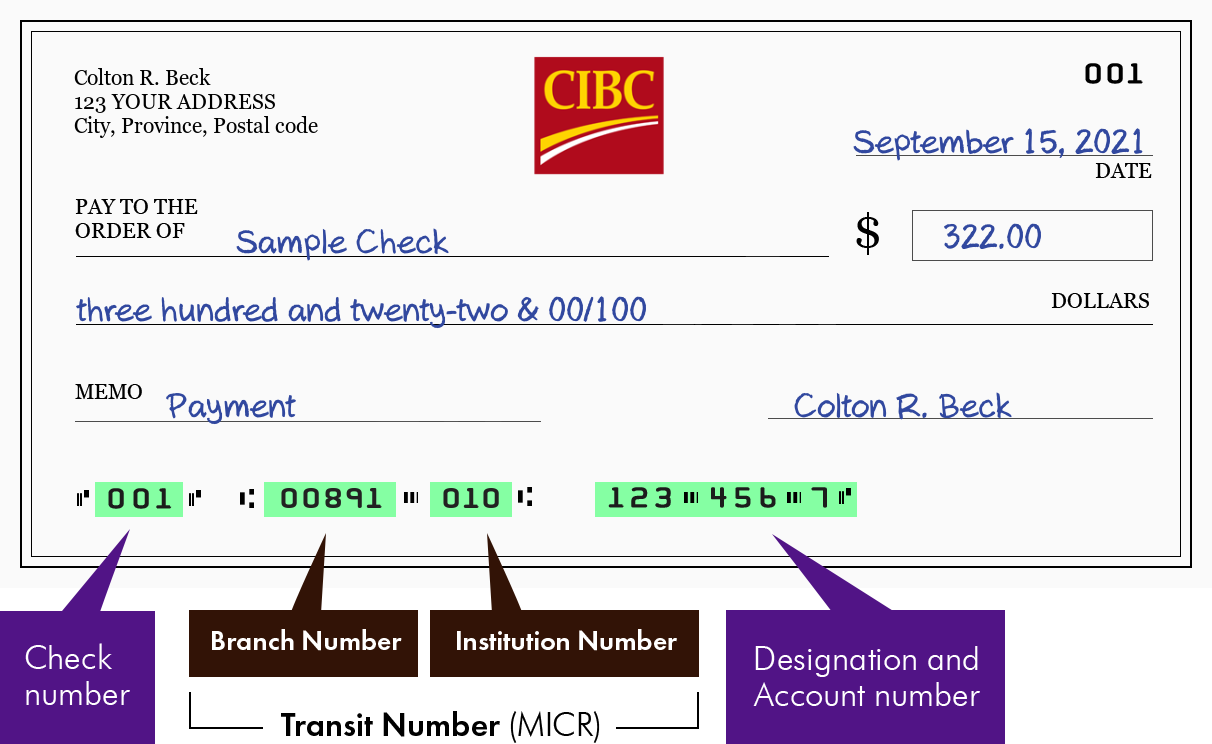 00891-010 — Transit Number for the Canadian Imperial Bank Of Commerce ...