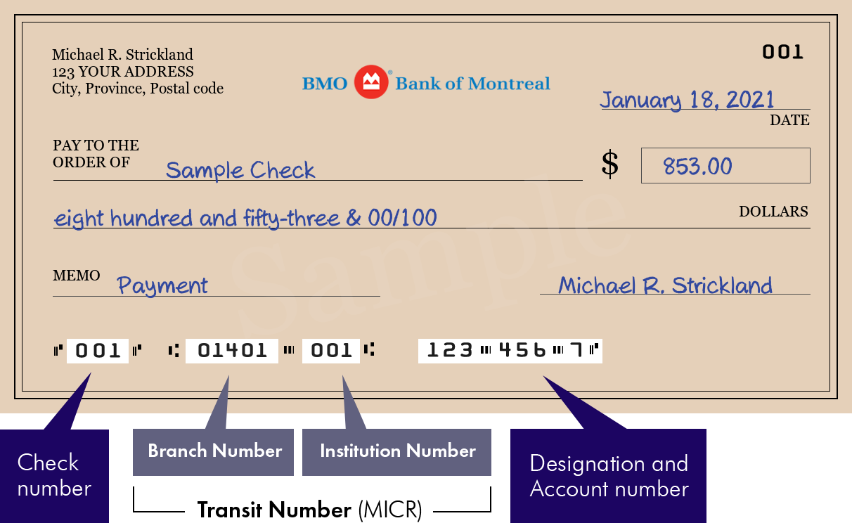 000101401 — Routing Number for the Bank Of Montreal in Montreal