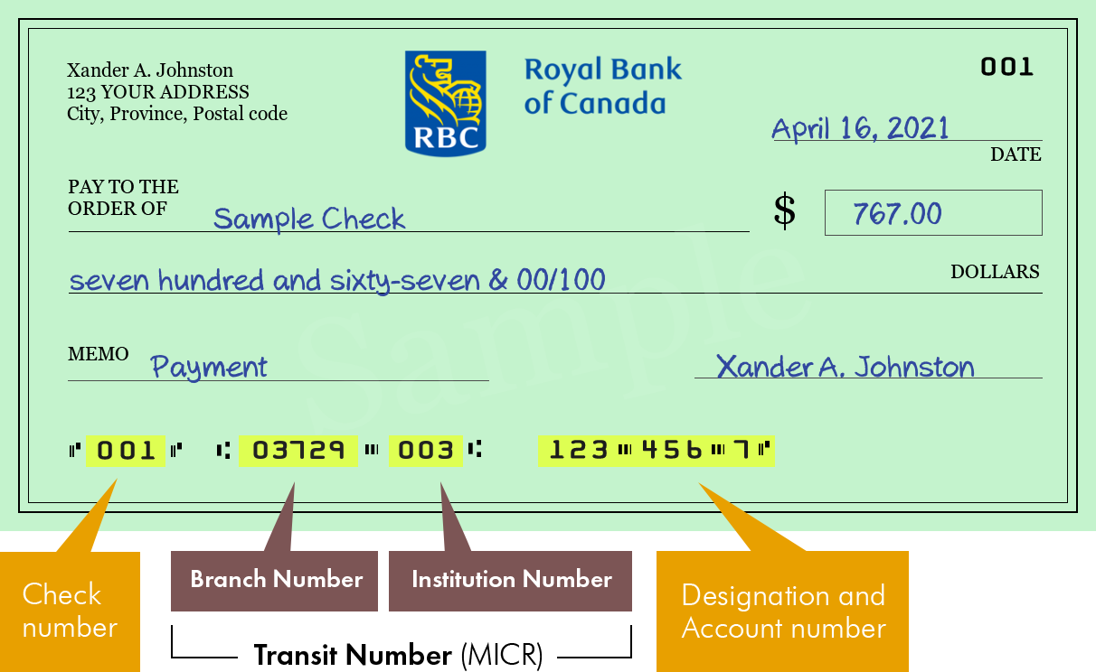 000303729 — Routing Number for the Royal Bank Of Canada in Vancouver
