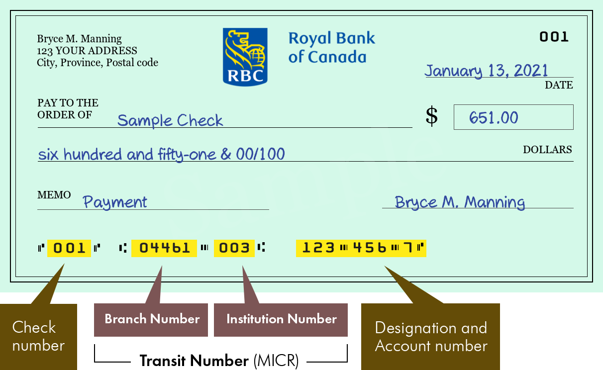 000304461 — Routing Number for the Royal Bank Of Canada in Montreal