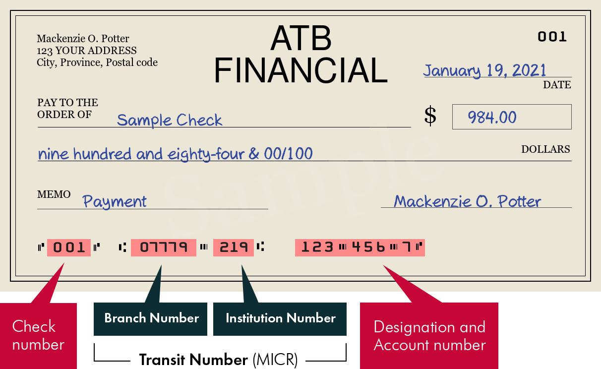 07779-219 — Transit Number for the Atb Financial in Vegreville