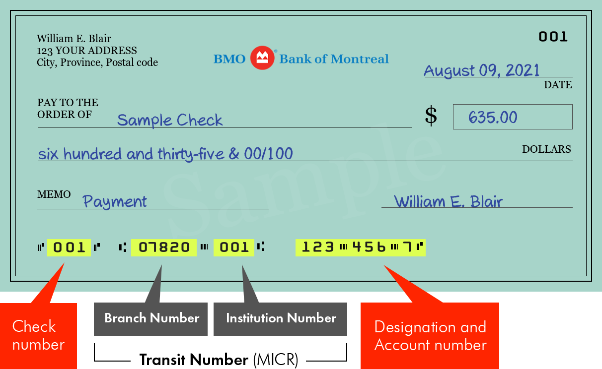 000107820 — Routing Number for the Bank Of Montreal in Richmond