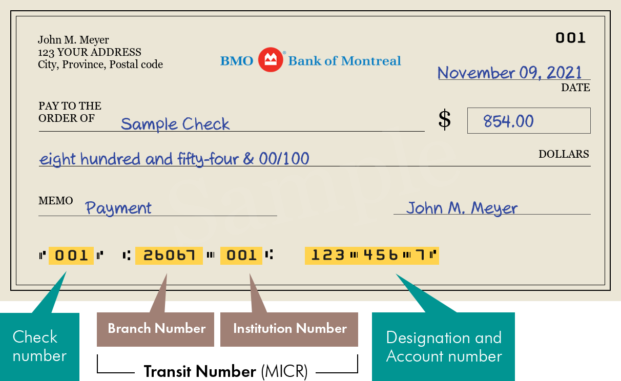000126067 — Routing Number for the Bank Of Montreal in Winnipeg