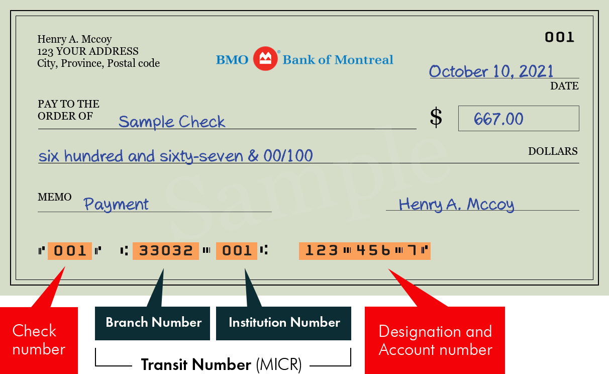000133032 — Routing Number for the Bank Of Montreal in Waterloo