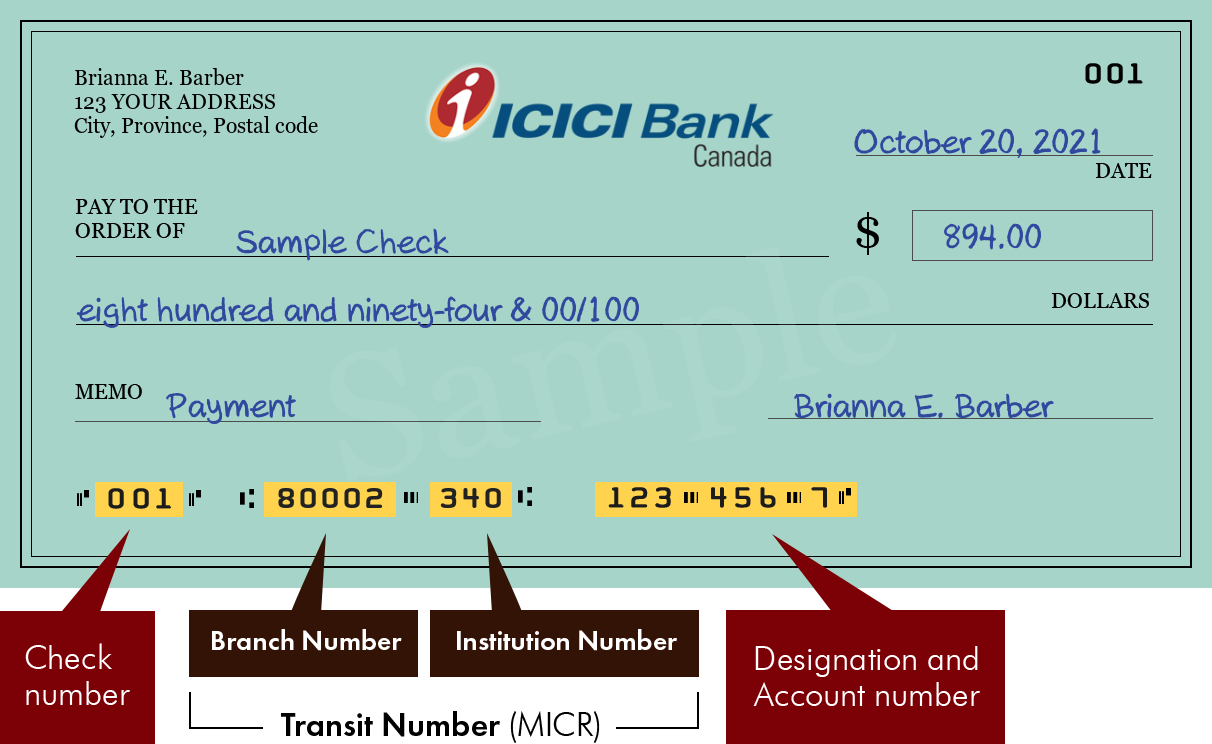 Icici Bank Canada Routing Numbers And Transit Branch Numbers Icici Bank Canada Routing Numbers And Transit Branch Numbers