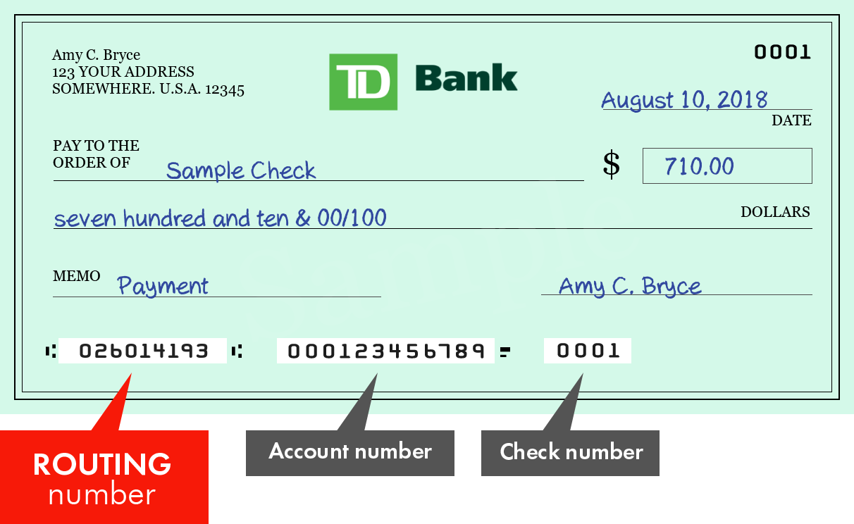 026014193 — Routing Number of Td Bank Usa, N.A. in Portland