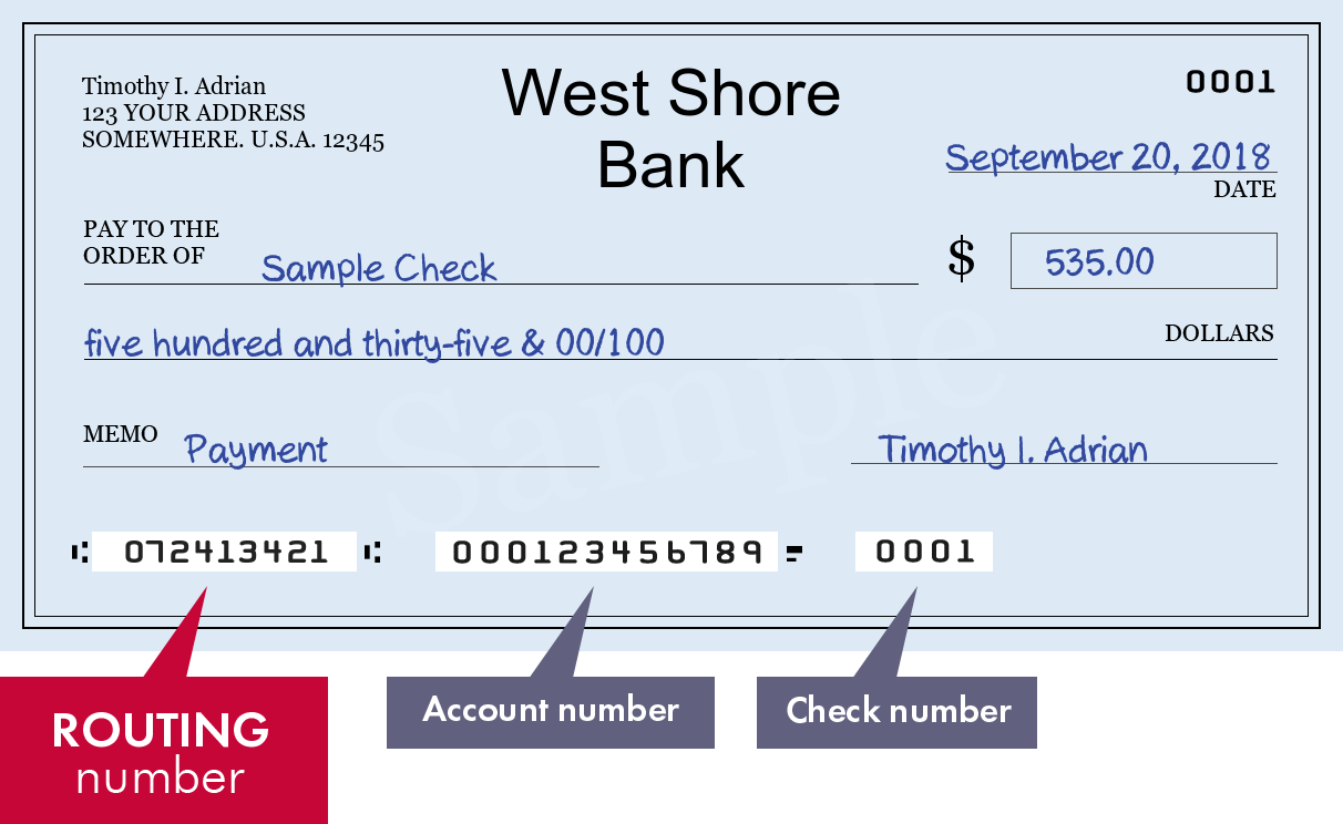 West Shore Bank - search routing numbers, addresses and phones of branches