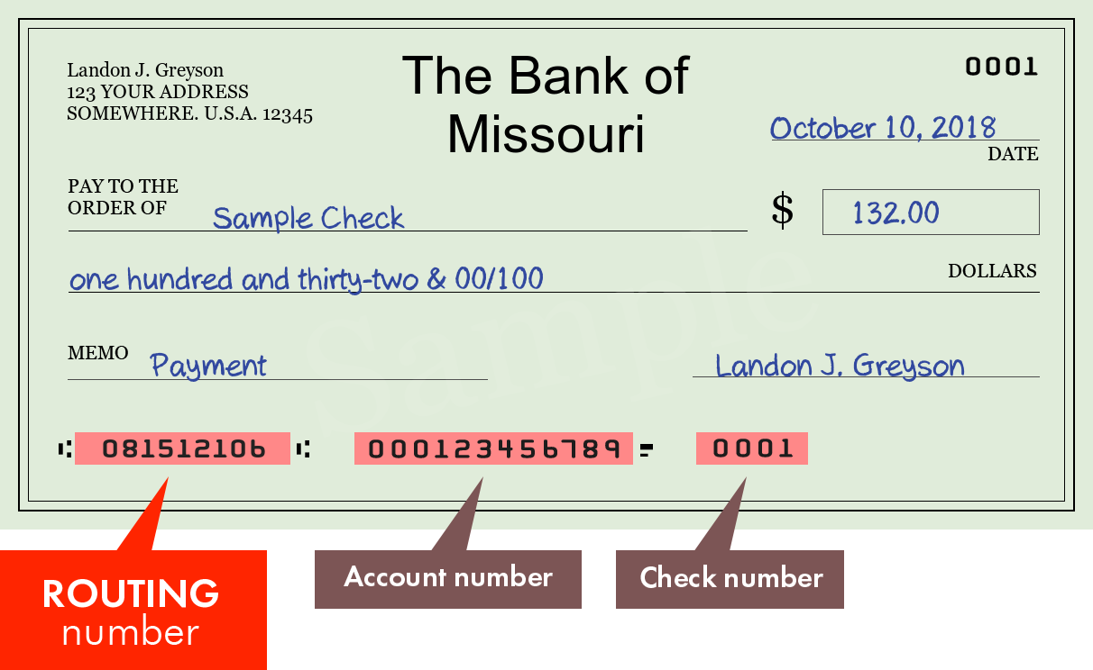 The Bank of Missouri - search routing numbers, addresses and phones of ...