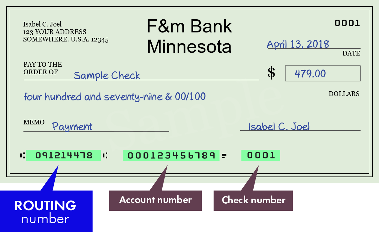 F&m Bank Minnesota - search routing numbers, addresses and phones of ...