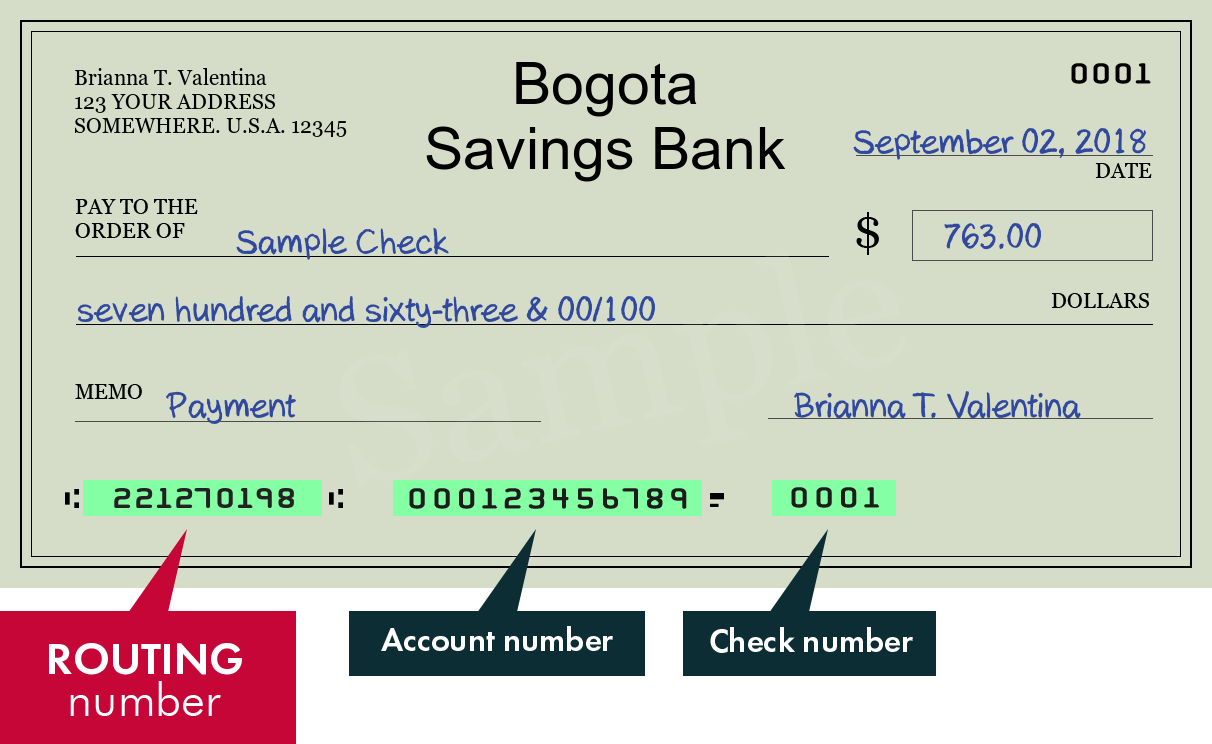 Bogota Savings Bank - search routing numbers, addresses and phones of ...