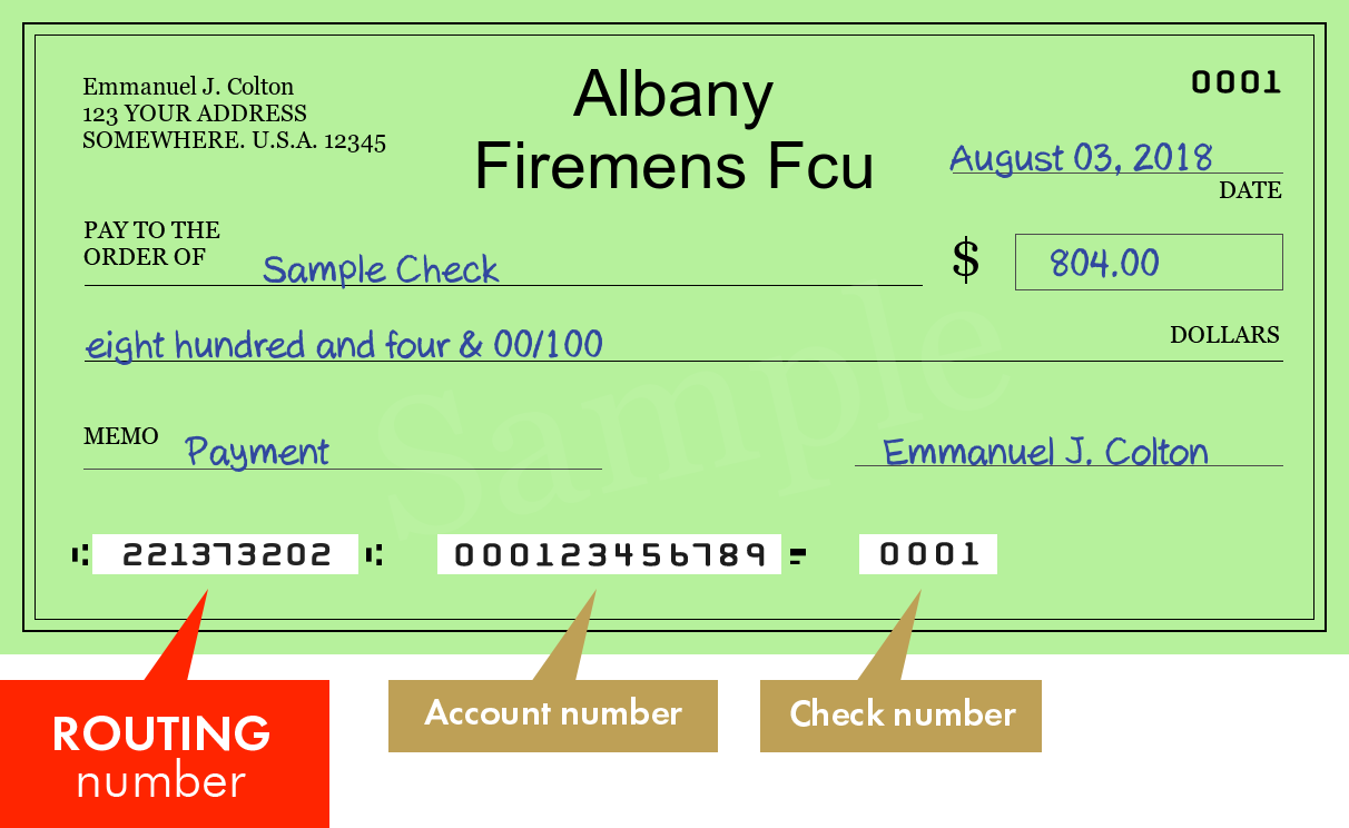 Albany Firemens Fcu - search routing numbers, addresses and phones of ...