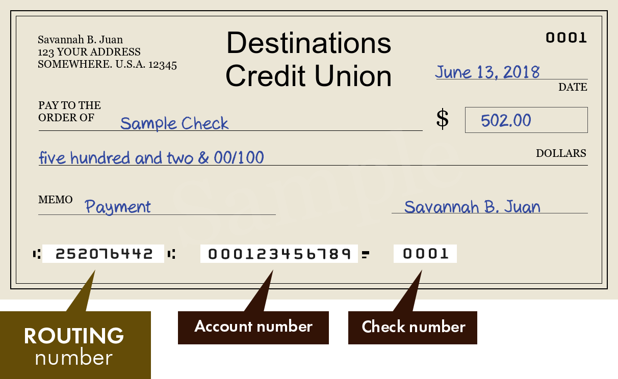 Destinations Credit Union - search routing numbers, addresses and ...