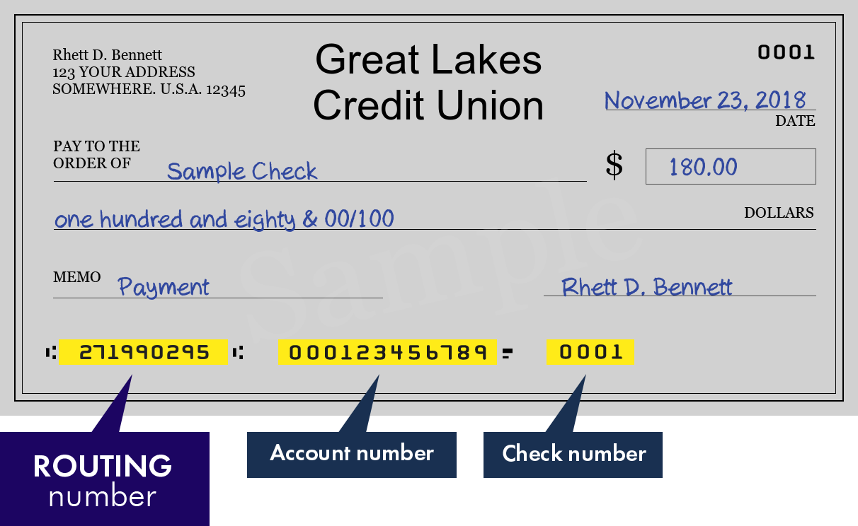 Great Lakes Credit Union - search routing numbers, addresses and phones ...