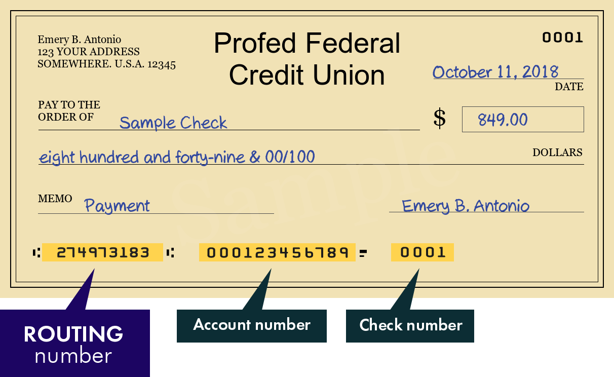 274973183 — Routing Number of Profed Federal Credit Union in Fort Wayne