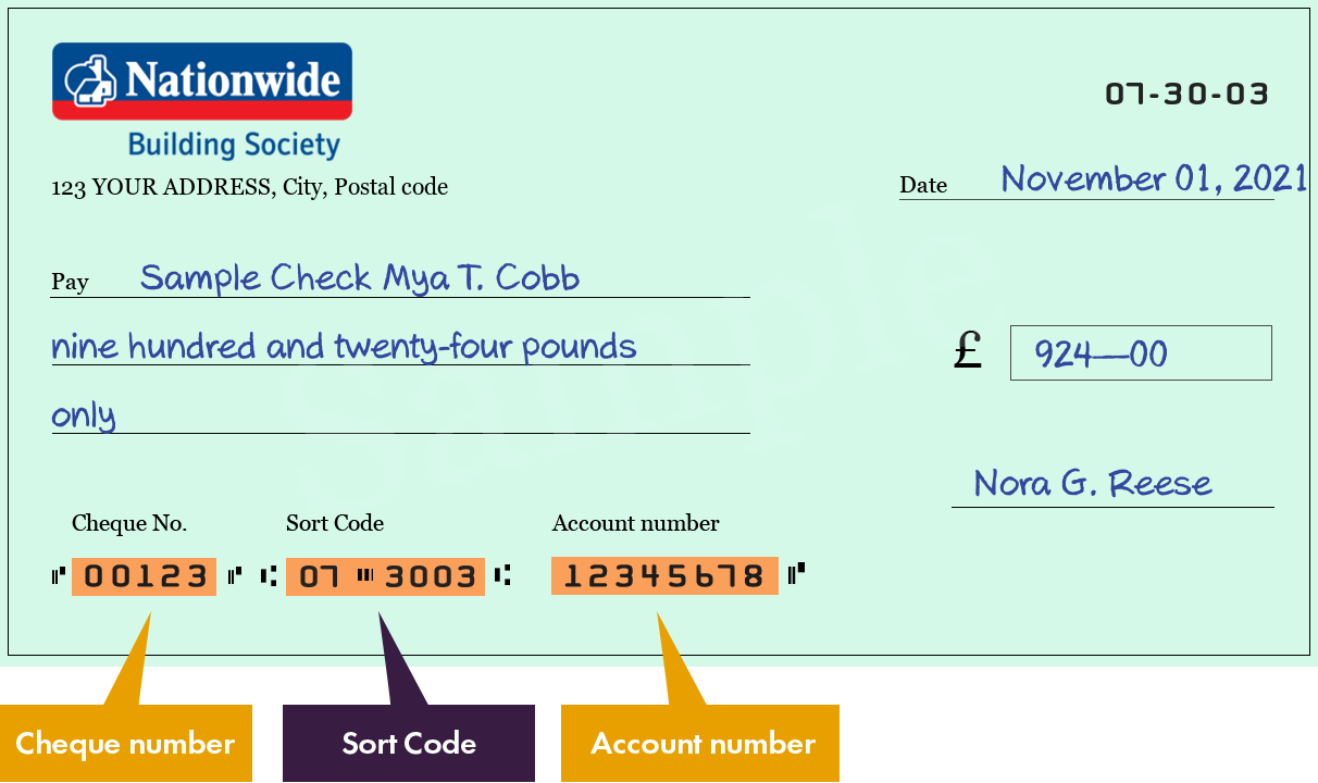Sort Code 073003 of Nationwide Building Society in Northampton