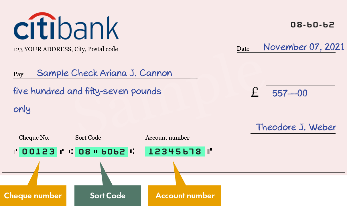 Citibank Na Sort Codes List (17 branches)