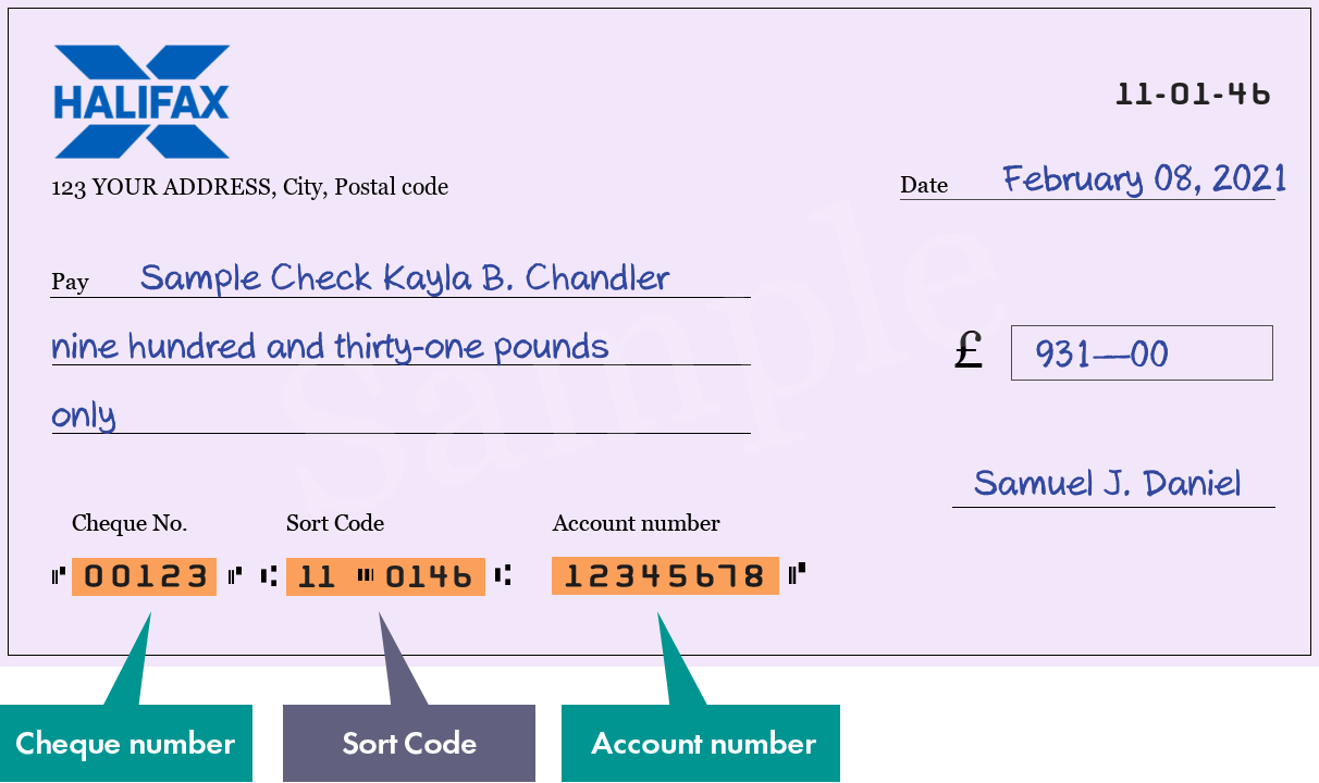 Sort Code 110146 Of Halifax In Leeds Sort Code 110146 Of Halifax In Leeds