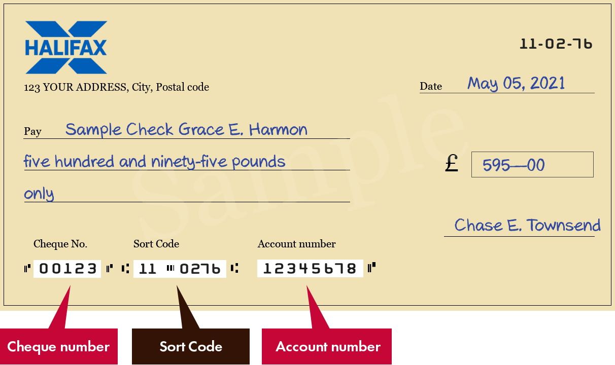 Sort Code 110276 Of Halifax In Leeds Sort Code 110276 Of Halifax In Leeds