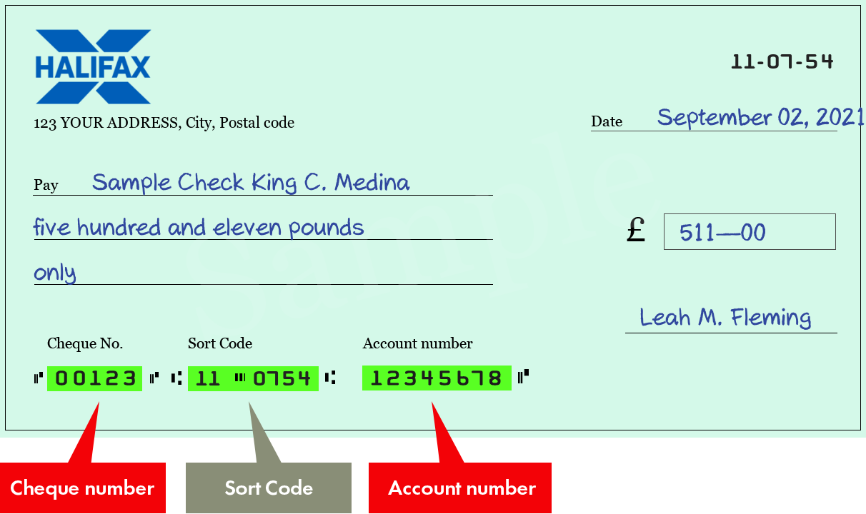 Sort Code 110754 of Halifax in Leeds