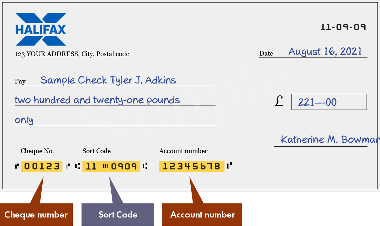 Sort Code 110909 Of Halifax In Leeds Sort Code 110909 Of Halifax In Leeds