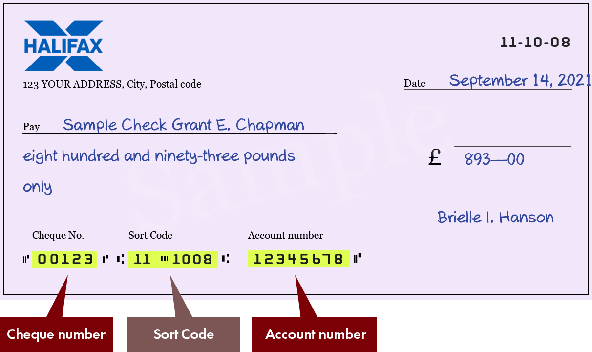 Sort Code 111008 Of Halifax In Leeds Sort Code 111008 Of Halifax In Leeds