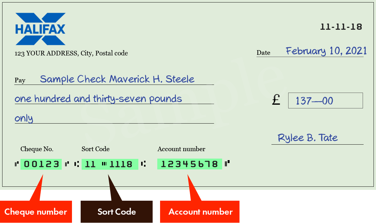 Sort Code 111118 Of Halifax In Leeds Sort Code 111118 Of Halifax In Leeds