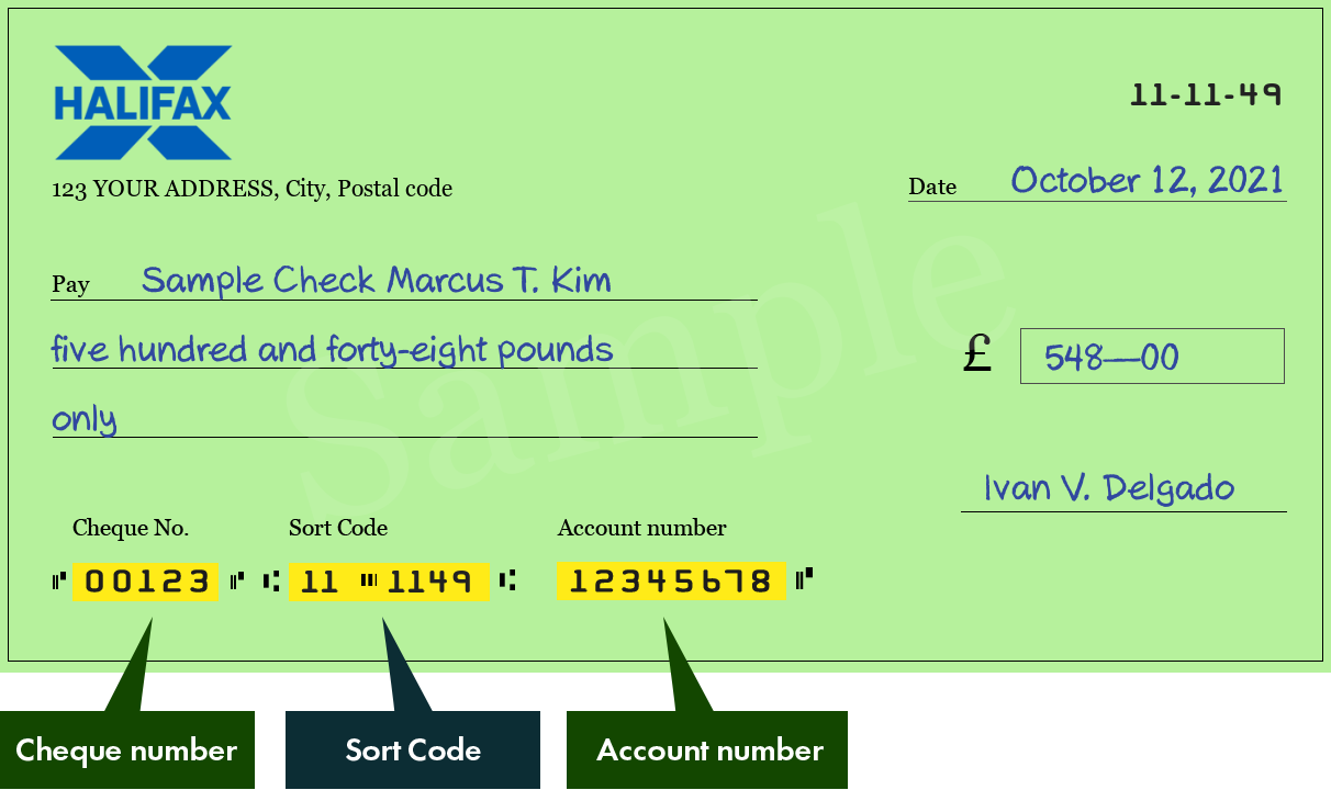 Sort Code 111149 of Halifax in Leeds