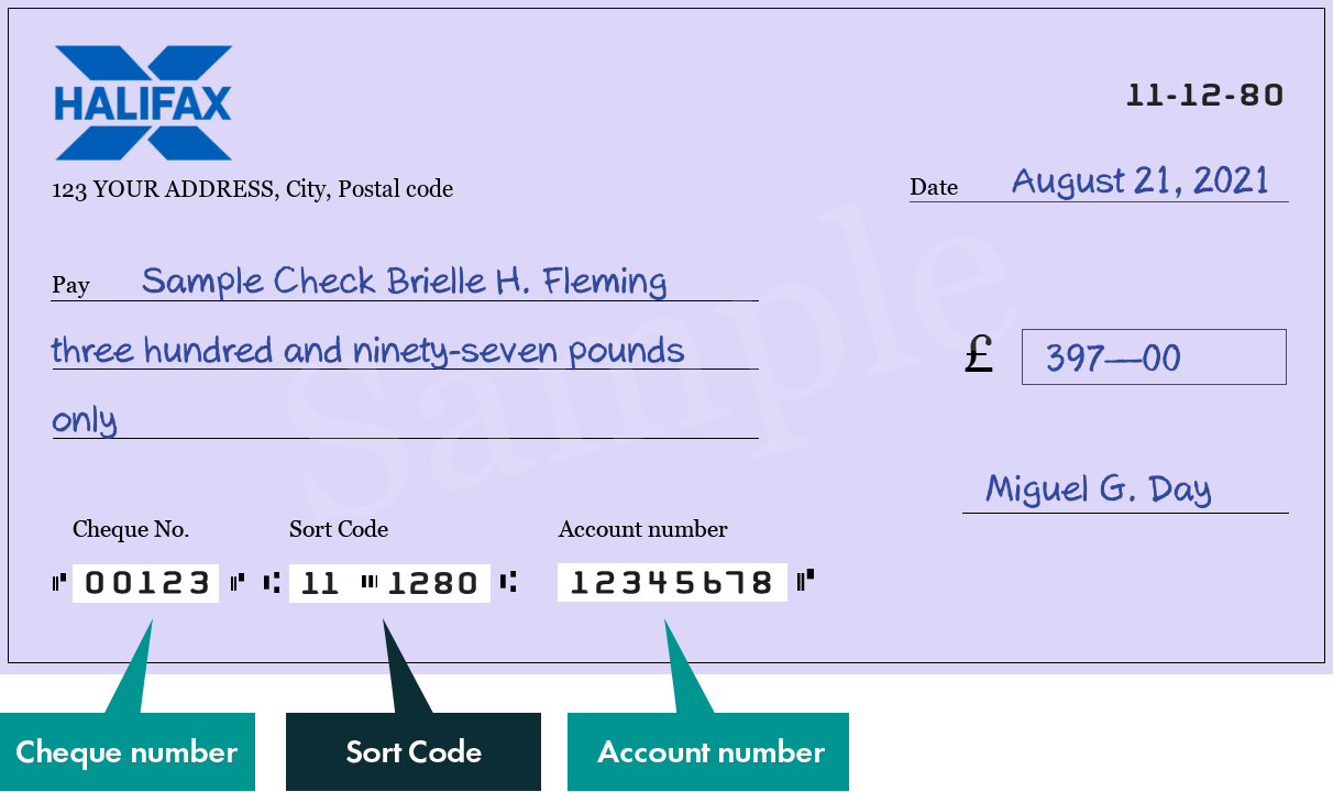 Sort Code 111280 Of Halifax In Leeds Sort Code 111280 Of Halifax In Leeds
