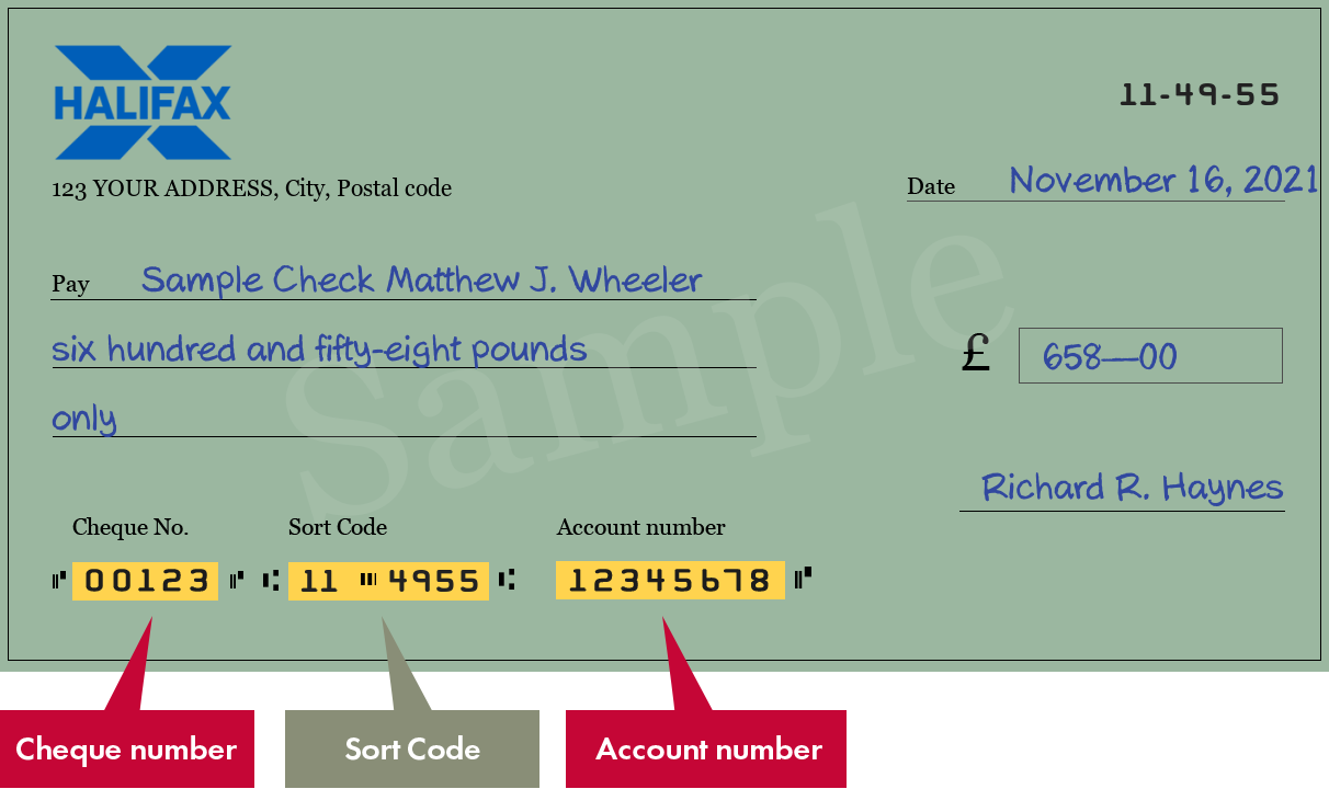 Sort Code 114955 Of Halifax In Edinburgh Sort Code 114955 Of Halifax In Edinburgh