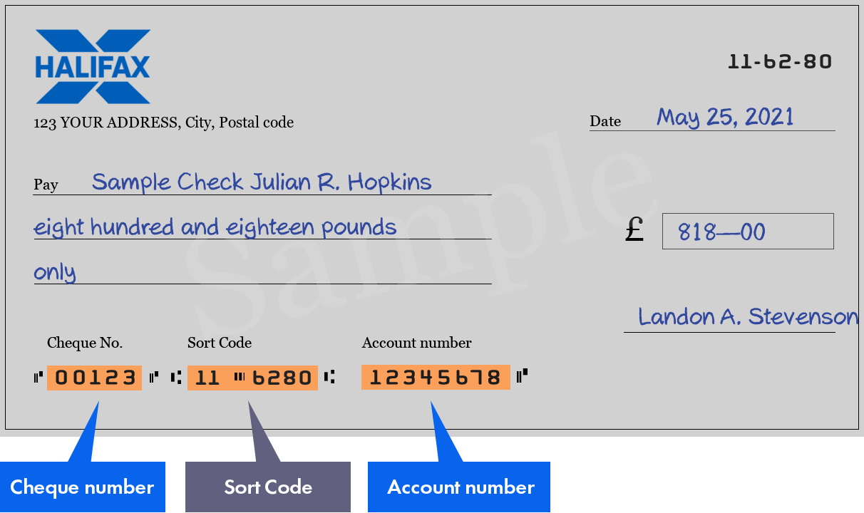 Sort Code 116280 Of Halifax In Leeds Sort Code 116280 Of Halifax In Leeds