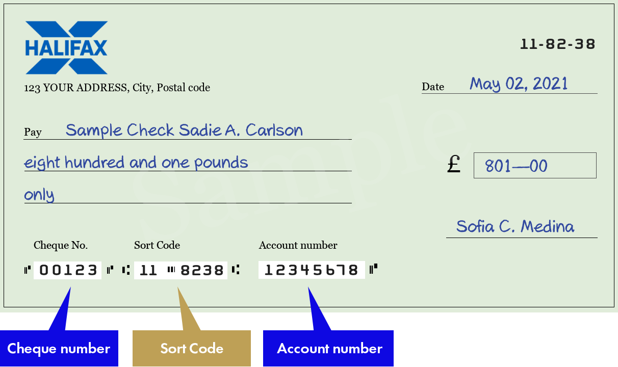 Sort Code 118238 Of Halifax In Leeds Sort Code 118238 Of Halifax In Leeds