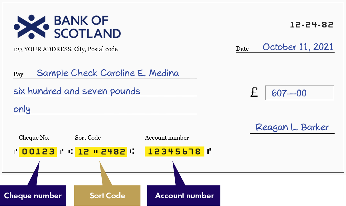 Sort Code 122482 of Bank of Scotland plc in Edinburgh