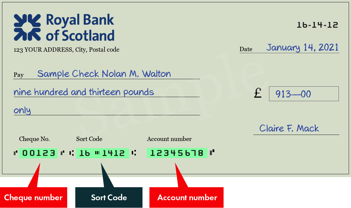 Sort Code 161412 of RBS Royal Bank of Scotland in Liverpool