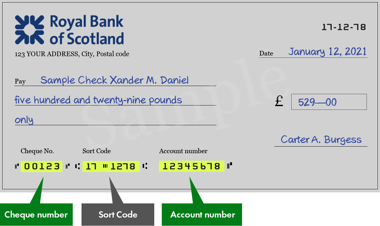Sort Code 171278 of RBS Royal Bank of Scotland in Liverpool
