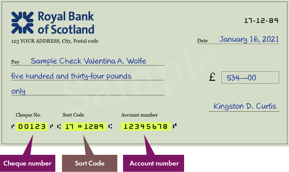 Sort Code 171289 of RBS Royal Bank of Scotland in Liverpool