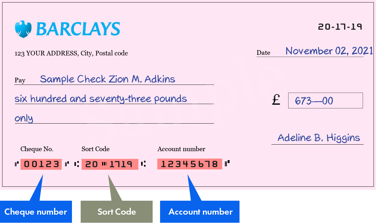 Sort Code 201719 of Barclays Bank plc in Leicester
