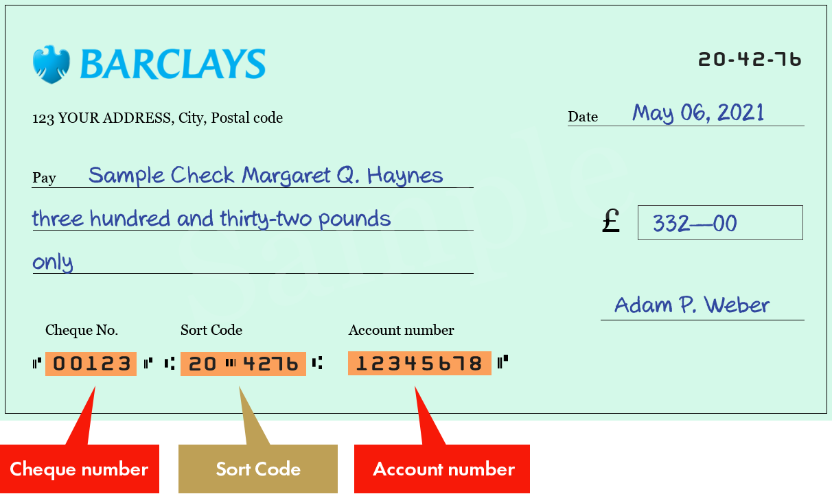 Sort Code 204276 of Barclays Bank plc in Leicester