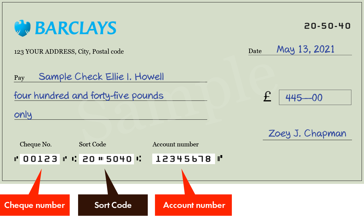 Sort Code 205040 of Barclays Bank plc in Leicester
