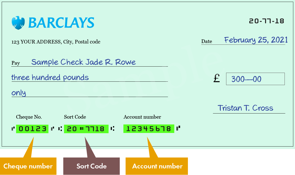 Sort Code 207718 of Barclays Bank plc in Leicester