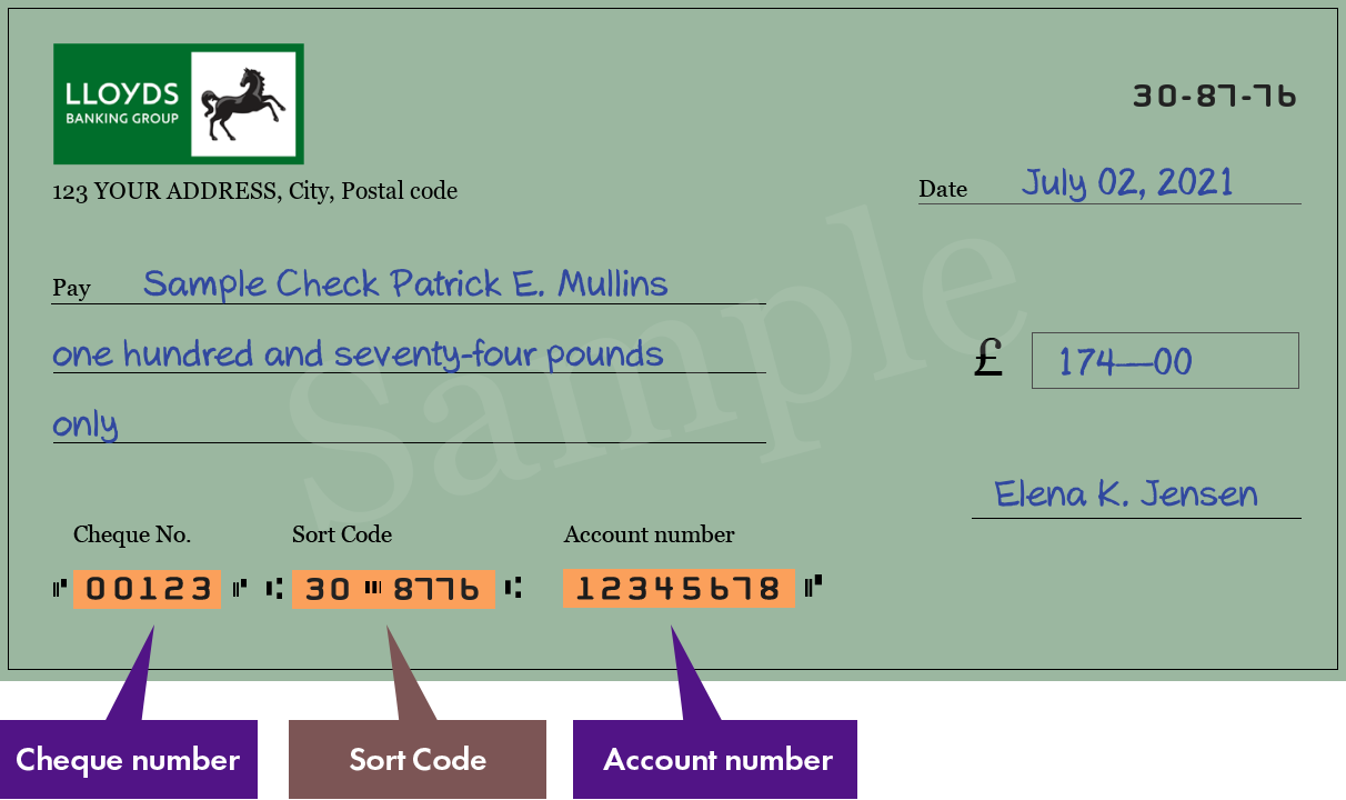 Sort Code 308776 Of Lloyds Bank Plc In Chelmsford Sort Code 308776 Of Lloyds Bank Plc In Chelmsford