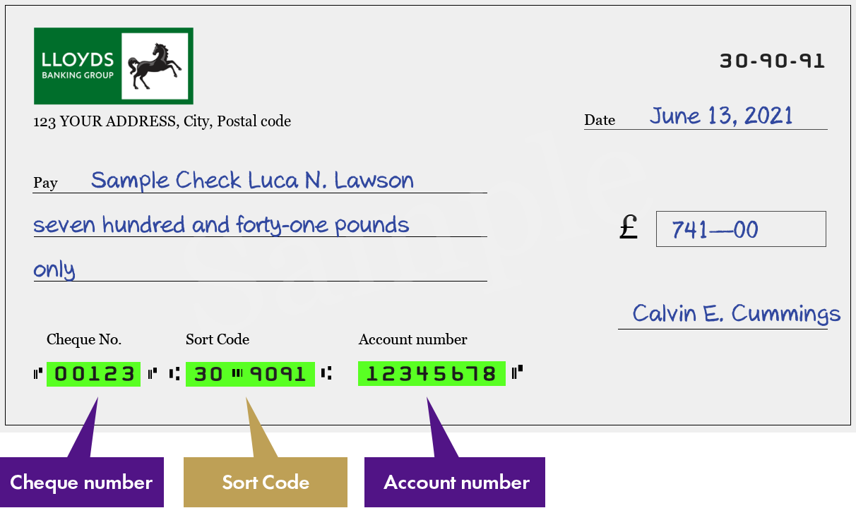 Sort Code 309091 Of Lloyds Bank Plc In Chelmsford Sort Code 309091 Of Lloyds Bank Plc In Chelmsford