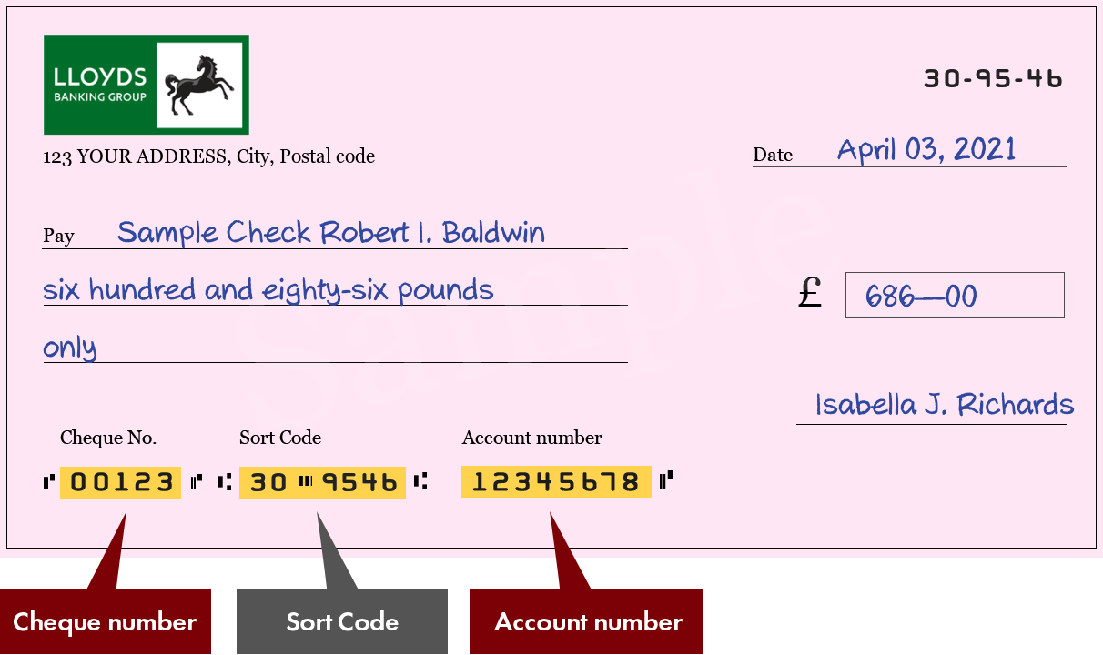 Sort Code 309546 Of Lloyds Bank Plc In Swansea Sort Code 309546 Of Lloyds Bank Plc In Swansea