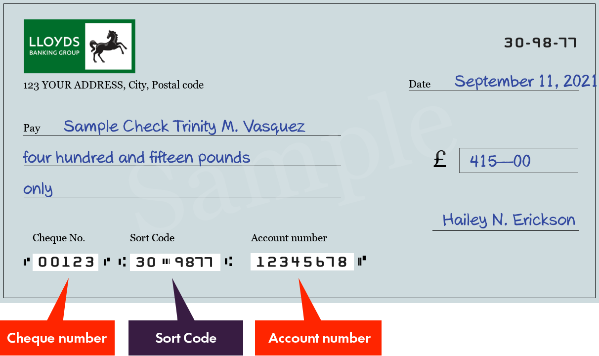 Sort Code 309877 of Lloyds Bank plc in Chelmsford