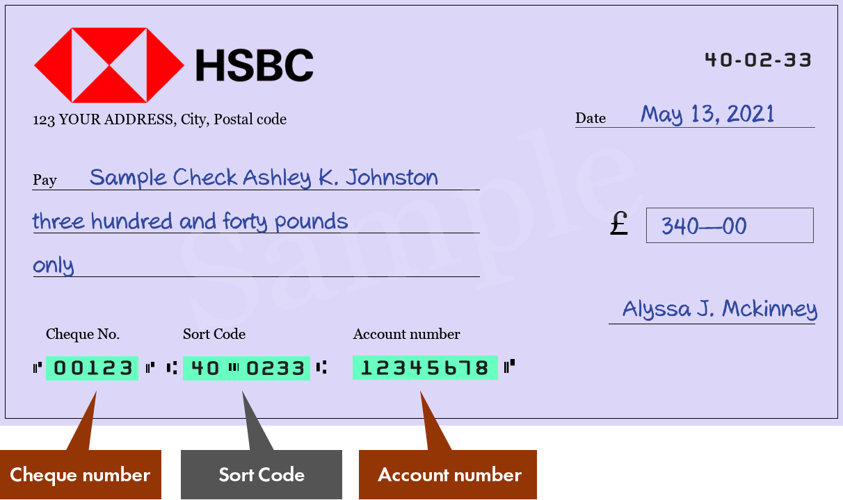 Sort Code 400233 of Hsbc Bank plc in London