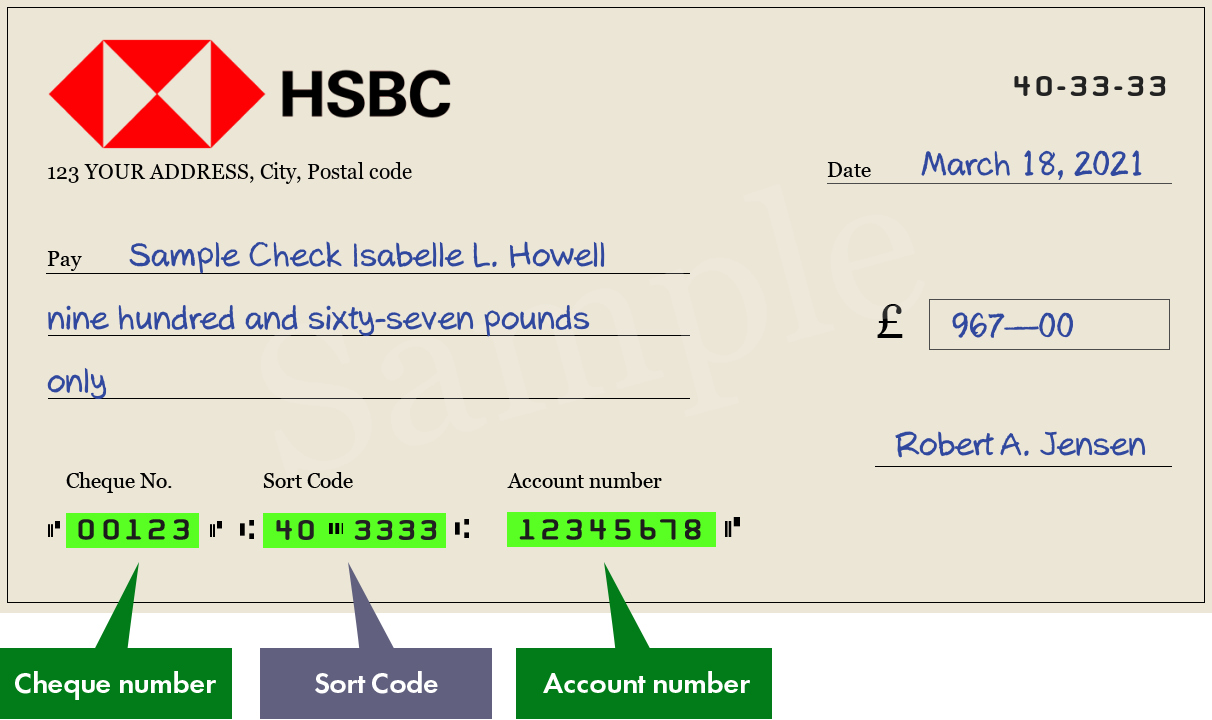 Sort Code 403333 Of Hsbc Bank Plc In Buckinghamshire