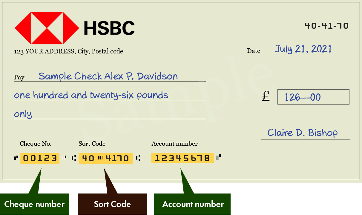 Sort Code 404170 Of Hsbc Bank Plc In London
