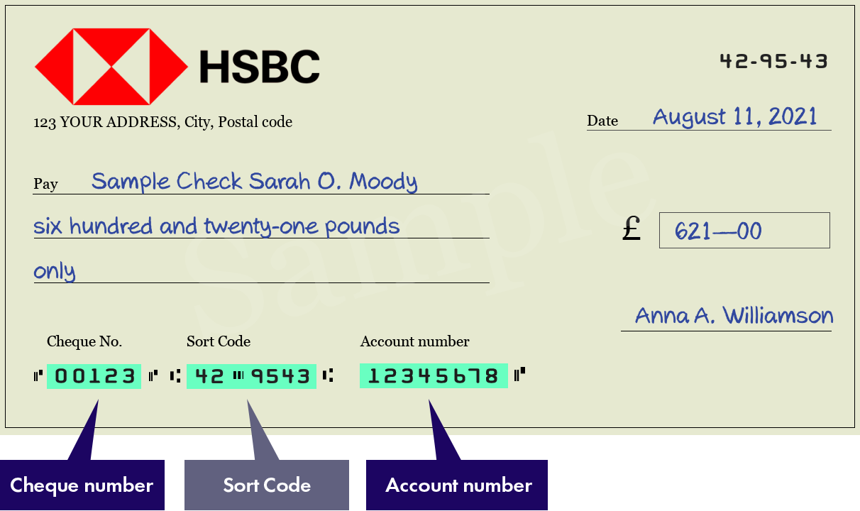 Sort Code 429543 of Hsbc Bank plc in London