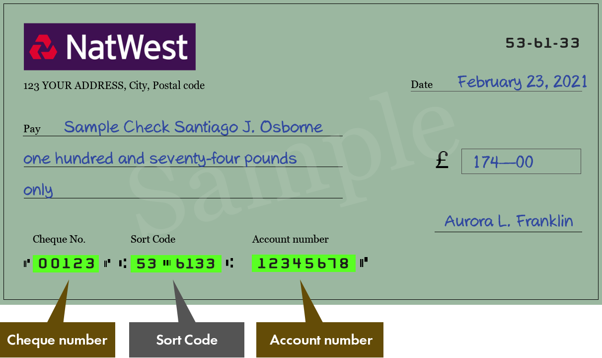 Sort Code 536133 of National Westminster Bank plc in Leicester