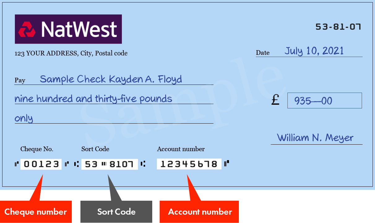 Sort Code 538107 of National Westminster Bank plc in Chatham