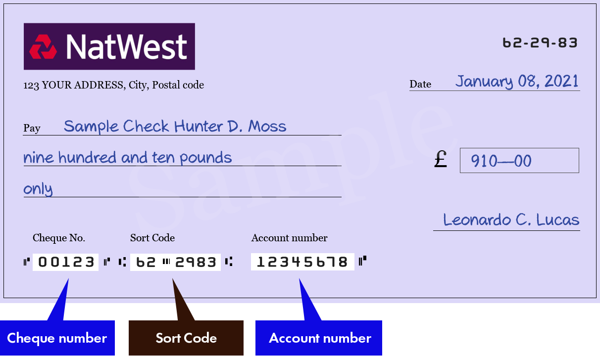 Sort Code 622983 of National Westminster Bank plc in London